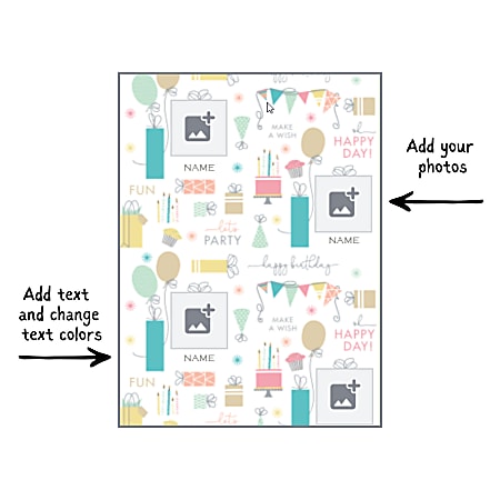 Custom Full Color Gloss Finish Wrapping Paper Standard Roll 7 x 29 14 ...