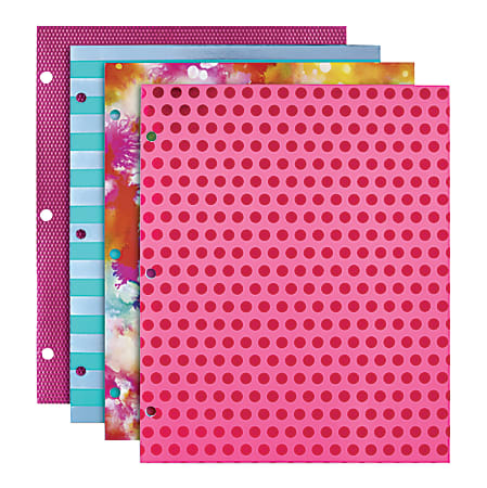 Divoga Metallic Pop 2 Pocket Folder 8 12 x 11 Assorted Designs No ...