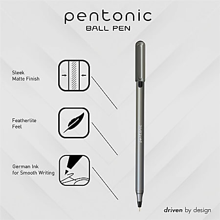 Pentonic Ballpoint Pen Set Multi Ink Nickel Silver Tip 25 Box - Office ...