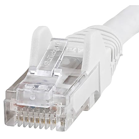 StarTech.com 4ft CAT6 Ethernet Cable White Snagless Gigabit CAT 6 Wire ...