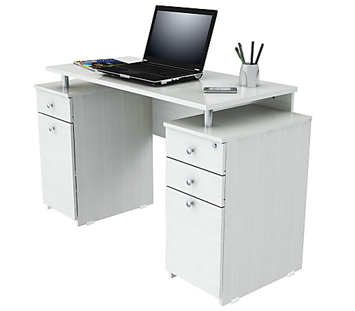 Inval Laura 50 W Standard Computer Desk Washed Oak - Office Depot