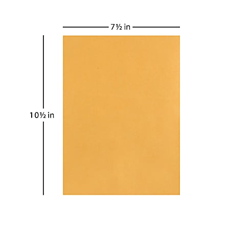 Office Depot Brand 7 12 x 10 12 Manila Envelopes Clasp Closure Brown ...