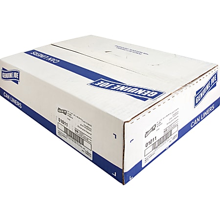 Genuine Joe Super Hexene Clear Trash Can Liners 0.6 mil 16 Gallons 24 x ...