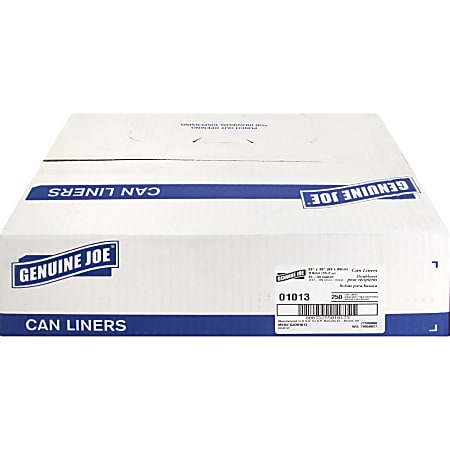 Genuine Joe Super Hexene Clear Trash Can Liners 33 Gallons 33 x 39 Box ...