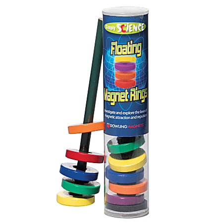 Dowling Magnets Floating Magnet Rings Assorted Colors Grade 3 to 12 6 ...