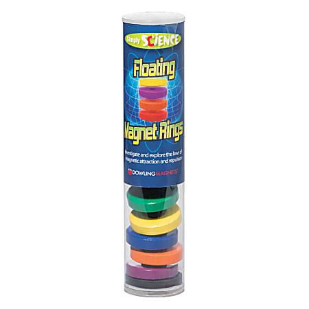 Dowling Magnets Floating Magnet Rings Assorted Colors Grade 3 to 12 6 ...