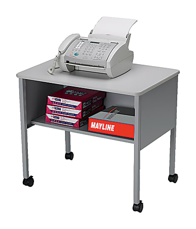 Mayline LaminateSteel Mobile Machine Stand 26 12 H x 30 W x 21 D Gray ...
