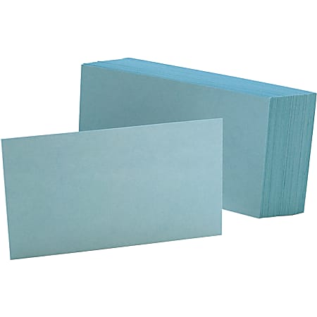 Oxford Color Index Cards Unruled 3 x 5 Blue Pack Of 100 - Office Depot