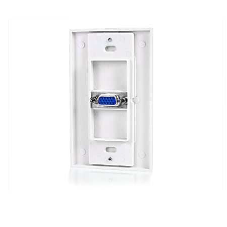 StarTech.com Single Outlet 15 Pin Female VGA Wall Plate White Wall ...