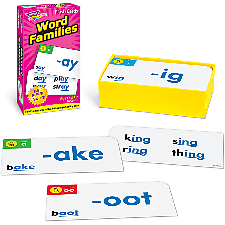 Trend Skill Drill Flash Cards Word Families Set Of 96 - Office Depot