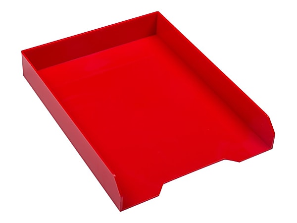 JAM Paper Stackable Paper Trays 2 H x 9 34 W x 12 12 D Red Pack Of 2 ...