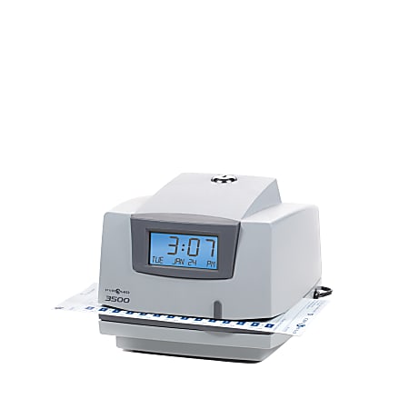Pyramid 3500 Time Clock Document Stamp GrayCharcoal - Office Depot