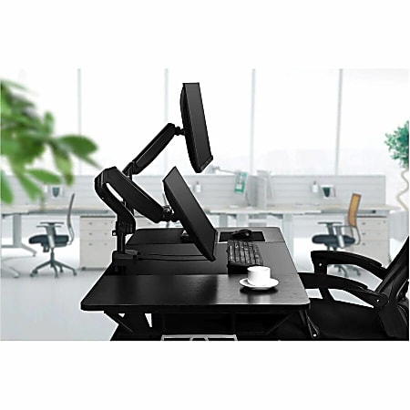 Dual Monitor Arm Fully Adjustable Double Screen Mount for 2 Monitors ...