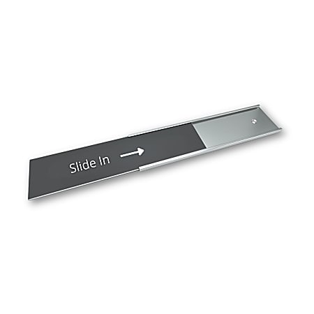 Slide In Metal Wall Mount Office Sign Holder Gold or Silver nbsp3 x 10 ...