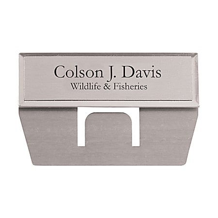 Custom Engraved Metal Rectangle Pocket Name BadgeTag 34 x 2 34 - ODP ...