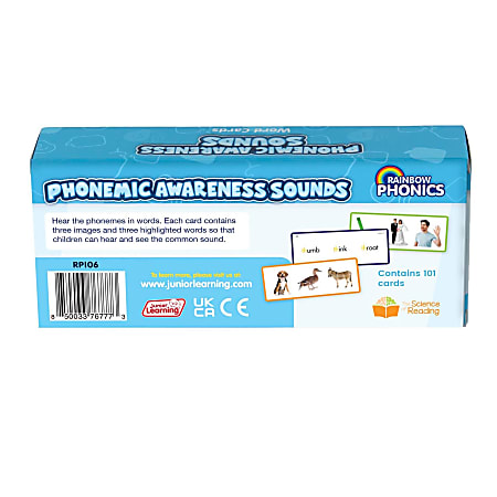 Junior Learning Rainbow Phonics Phonemic Awareness Sound Cards - Office ...