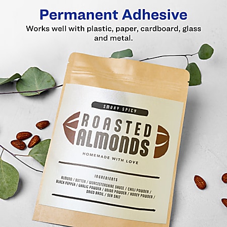 Avery Pearlized Permanent Labels With Sure Feed 94100 PIP10 Square 4 x ...