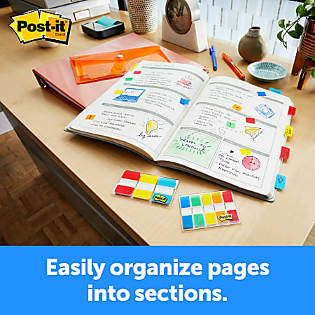 Post it Notes Durable Filing Tabs 1 Assorted Colors 25 Flags Per Pad ...