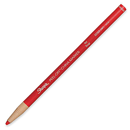 Sharpie Peel Off China Markers Red Non toxic Pack of 12 - Office Depot