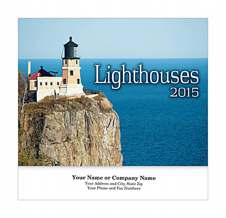 Custom 13 Month Wall Calendar 10 x 10 38 Lighthouses - Office Depot