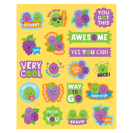 Teacher Created Resources Smelly Stickers Grape 120 Per Pack Set Of 6 ...