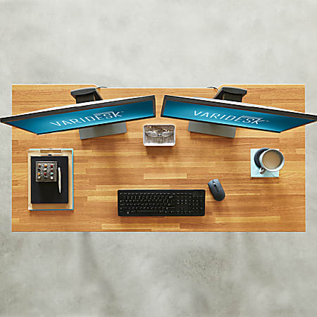 Vari Table 60 W Computer Desk Butcher Block - Office Depot