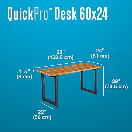 Vari Table 60 W Computer Desk Butcher Block - Office Depot