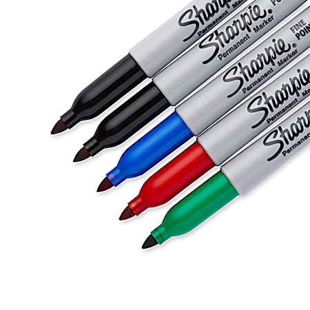 Sharpie Permanent Markers Fine Point Assorted Colors 5 Count USA 250th ...