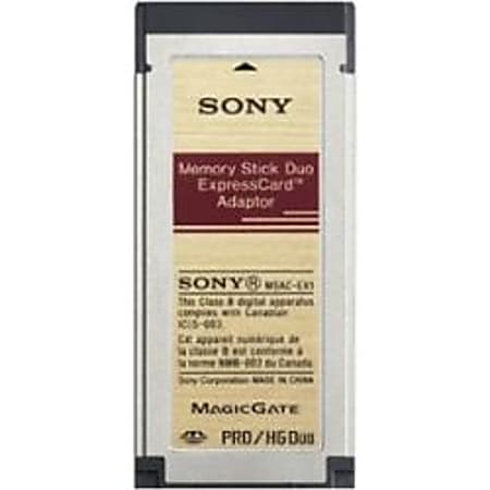 Sony Memory Stick Duo ExpressCard Adaptor - Office Depot
