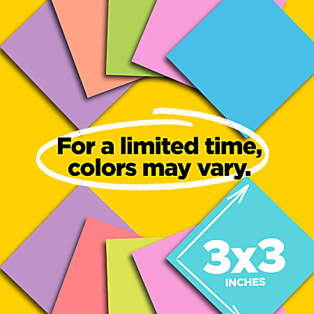 Post it Super Sticky Notes 3 in x 3 in 24 Pads 70 SheetsPad 2x the ...
