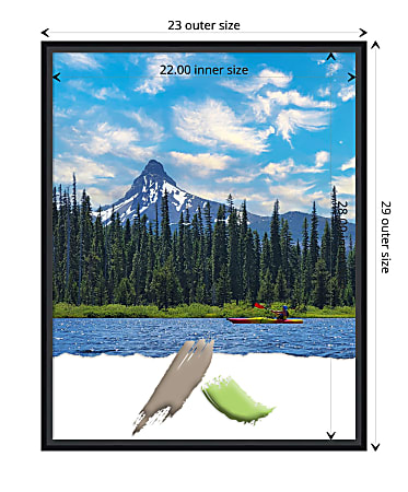Amanti Art Lucie Black Wood Picture Frame 23 x 29 Matted For 22 x 28 ...