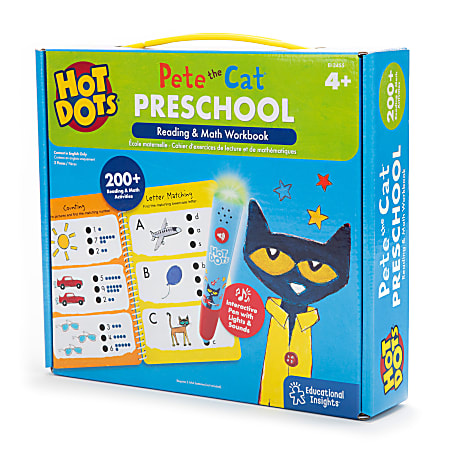 Educational Insights Hot Dots Pete the Cat Preschool Reading Math ...