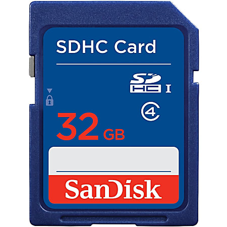 SanDisk SDHC Secure Digital High Capacity Memory Card 32GB - Office Depot