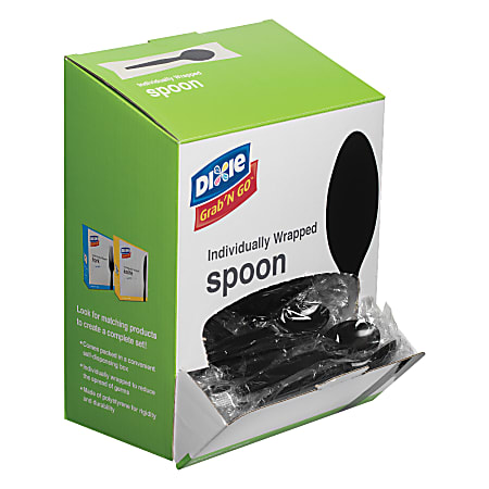 Dixie GrabN Go Spoons Black 90 Per Box Pack Of 6 Boxes - Office Depot