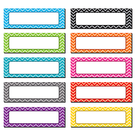 Teacher Created Resources Labels Magnetic Accents Chevron 20 Per Pack ...
