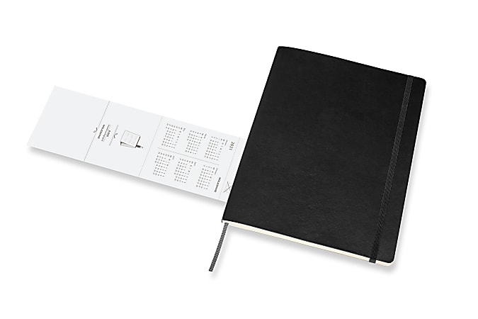 Moleskine Soft Cover Weekly Planner 7 12 x 9 34 Black January to ...