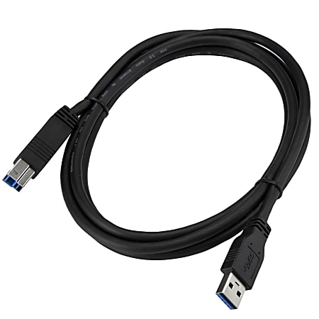 StarTech.com 2m 6ft Certified SuperSpeed USB 3.0 A to B Cable - Office Depot