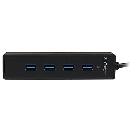 StarTech.com 4 Port Portable SuperSpeed USB 3.0 Hub with Built in Cable ...