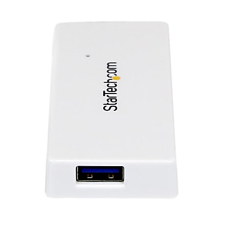 StarTech.com Portable 4 Port SuperSpeed Mini USB 3.0 Hub White - Office Depot