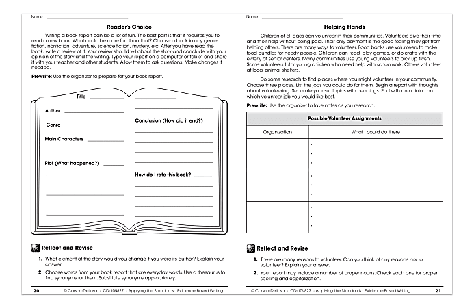 Carson Dellosa Evidence Based Writing Workbook Grade 4 - Office Depot