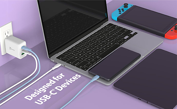 j5Create USB C 60W Liquid Silicone Fast Charging Cable White JUCX17W ...