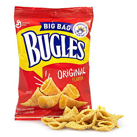 Bugles Original Crispy Corn Snack Single Serve Bags 1.5 Oz Pack Of 36 ...
