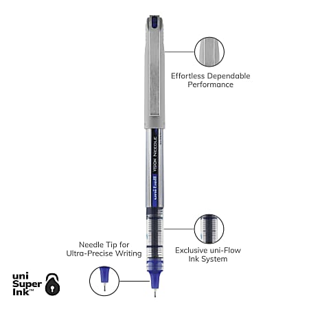 uni ball Vision Needle Liquid Ink Rollerball Pens Fine Point 0.7 mm ...