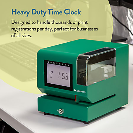 Acroprint M150MC4 Heavy Duty Digital Time Recorder 10 14 H x 9 12 W x ...