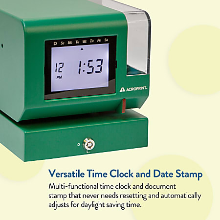 Acroprint M150MC4 Heavy Duty Digital Time Recorder 10 14 H x 9 12 W x ...
