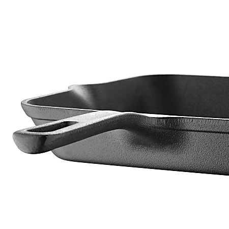 Masterpro Bergner Iron Grill Pan With Helper Handle 10 Black - Office Depot