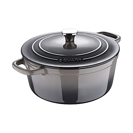 Masterpro Bergner 6 Quart Iron Dutch Oven With Lid Fog - Office Depot
