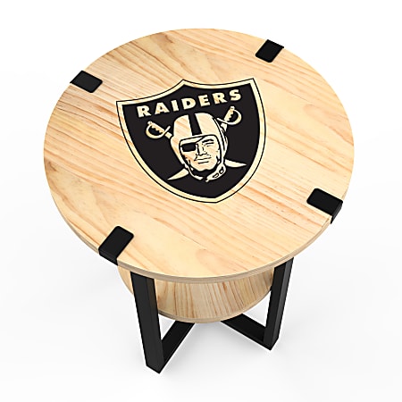 Imperial NFL Wood Round Side Table With Charger 22 H x 18 W x 18 D Las ...