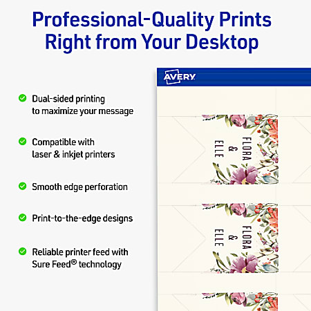 Avery Print To The Edge Flag Tags With Sure Feed Technology 1 12 x2 13 ...
