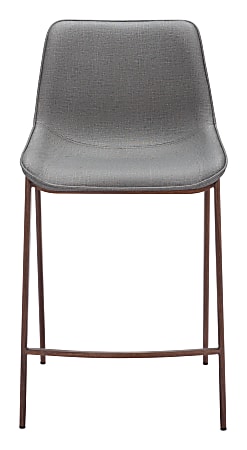 Zuo Magnus Counter Height Stools Slate GrayWalnut Set Of 2 Stools ...